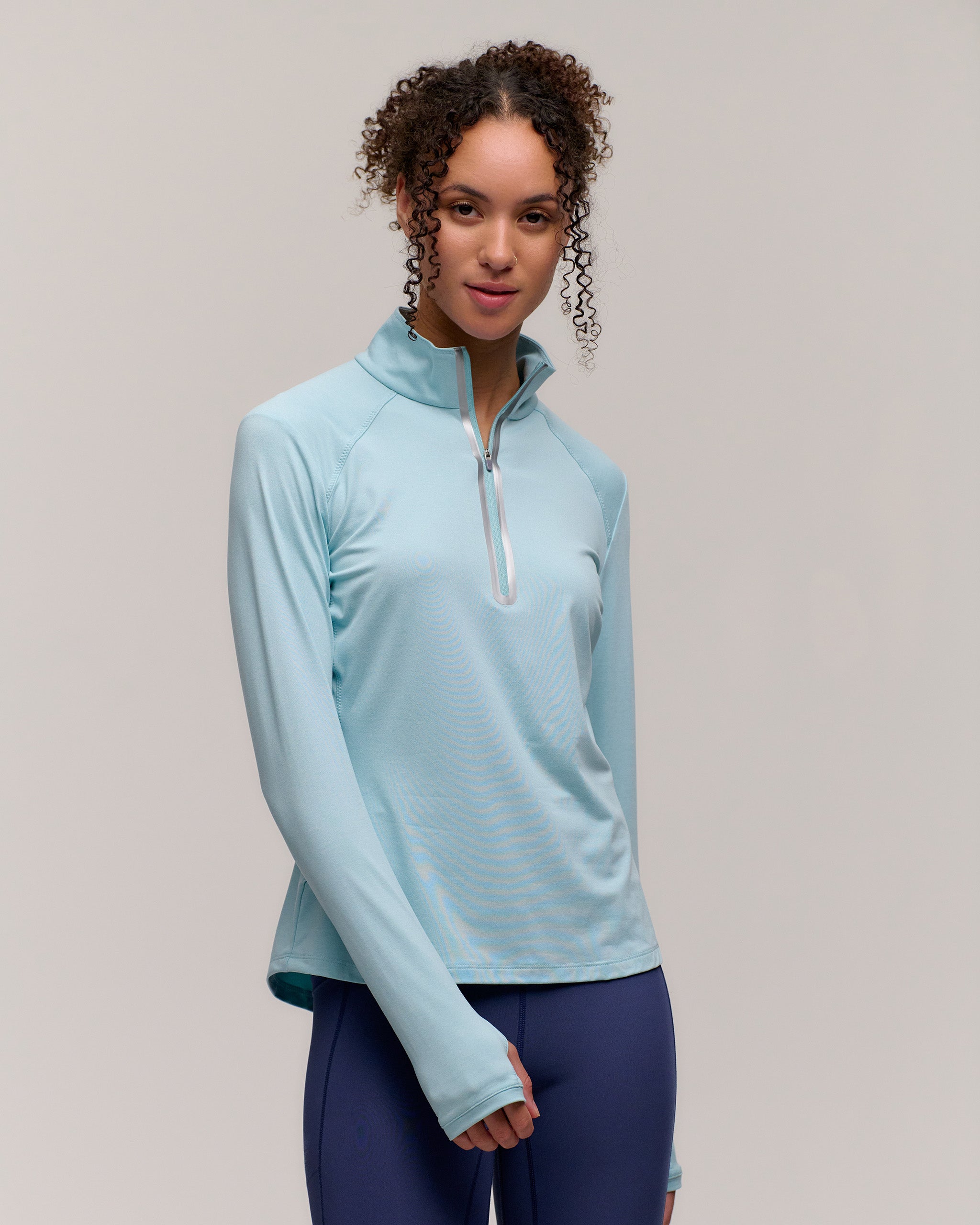 LEA ZIP MOCK | Zero Restriction